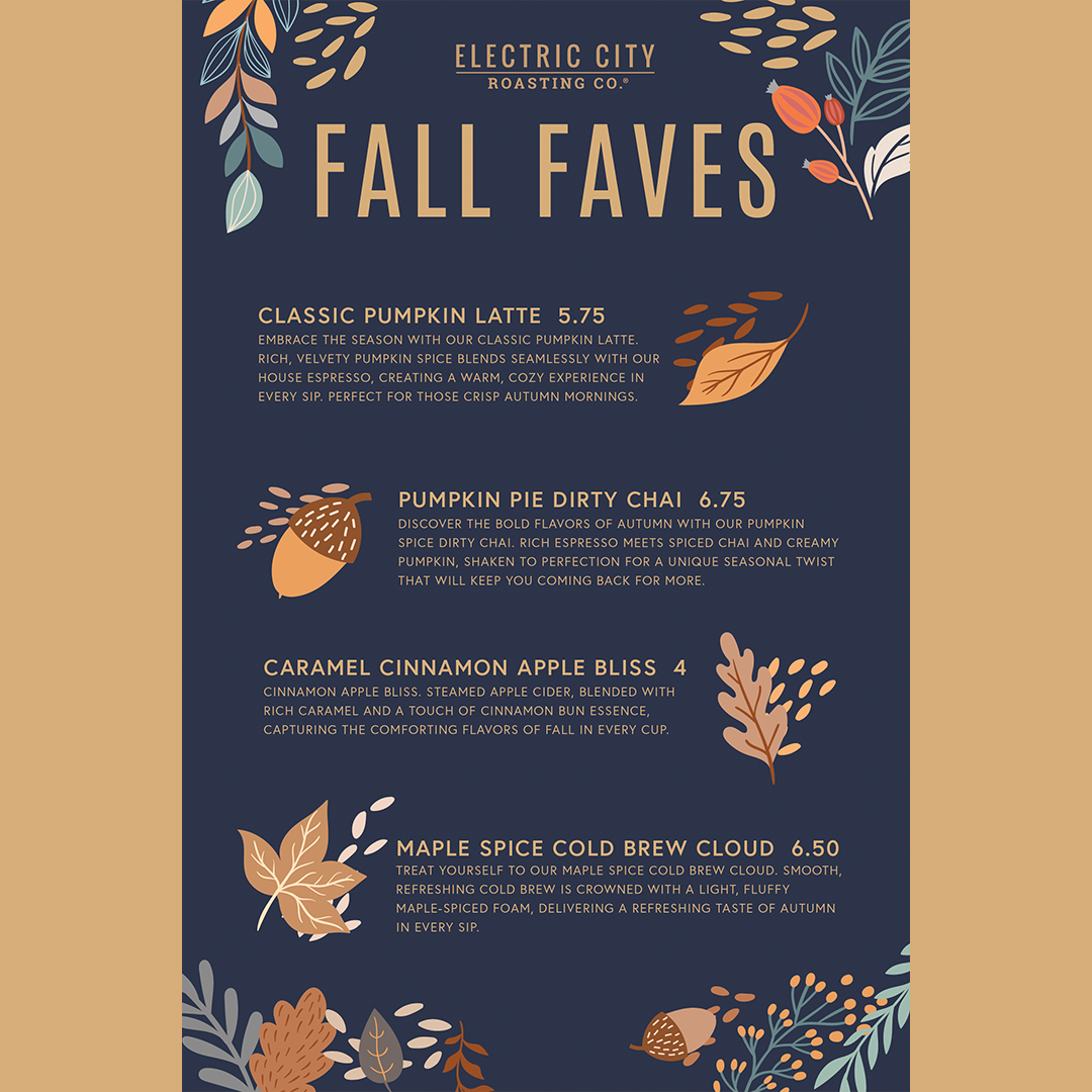 Our Fall Seasonal Menu - Electric City Roasting Co.®